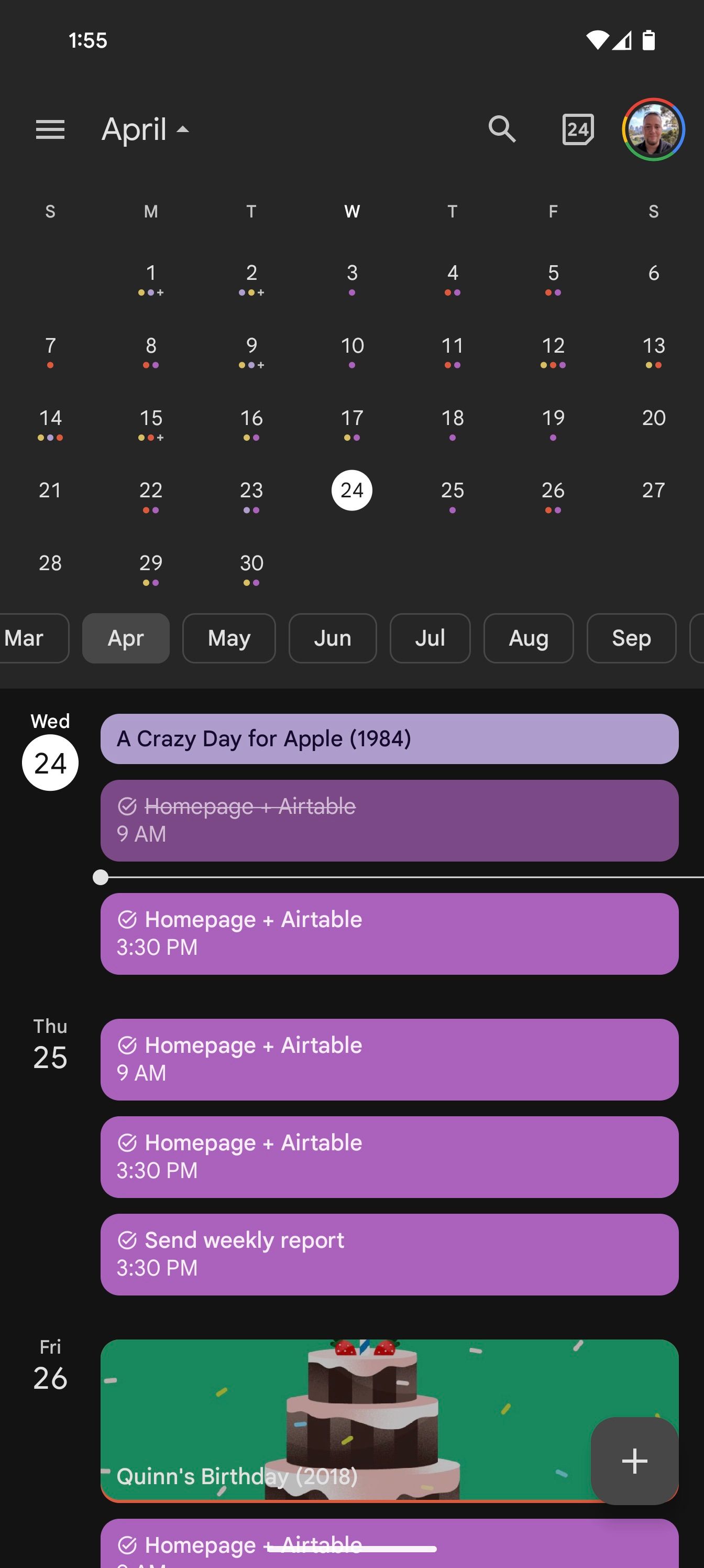 Google Calendar adds chips for easier month navigation