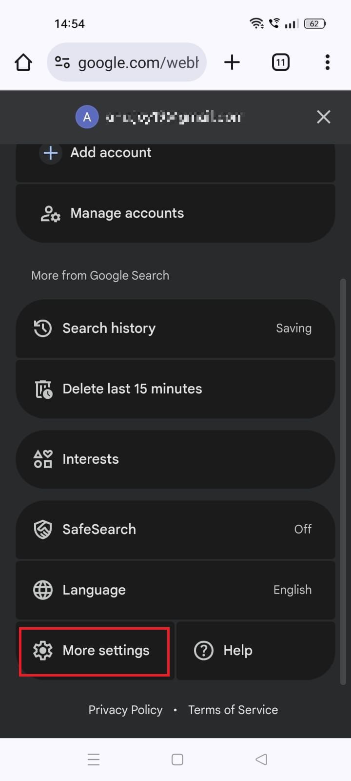 How to turn off Google Search's dark mode
