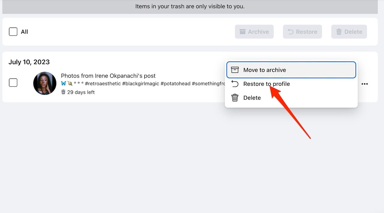 Facebook: How to delete a photo from your page