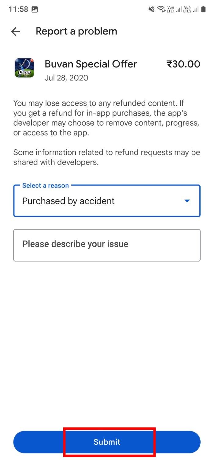 How to get a Google Play Store refund