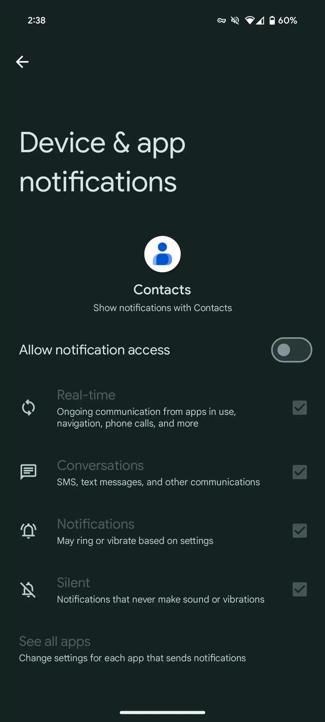 Google Contacts widgets can now deliver notification alerts