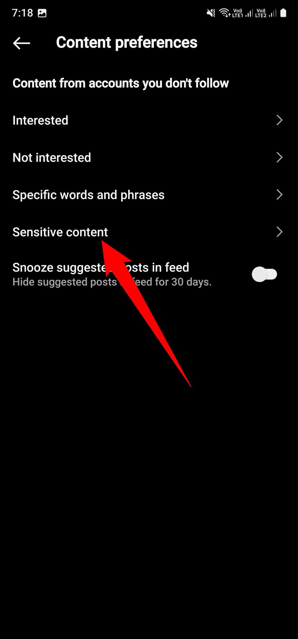 Instagram: How to turn on the Sensitive Content Control