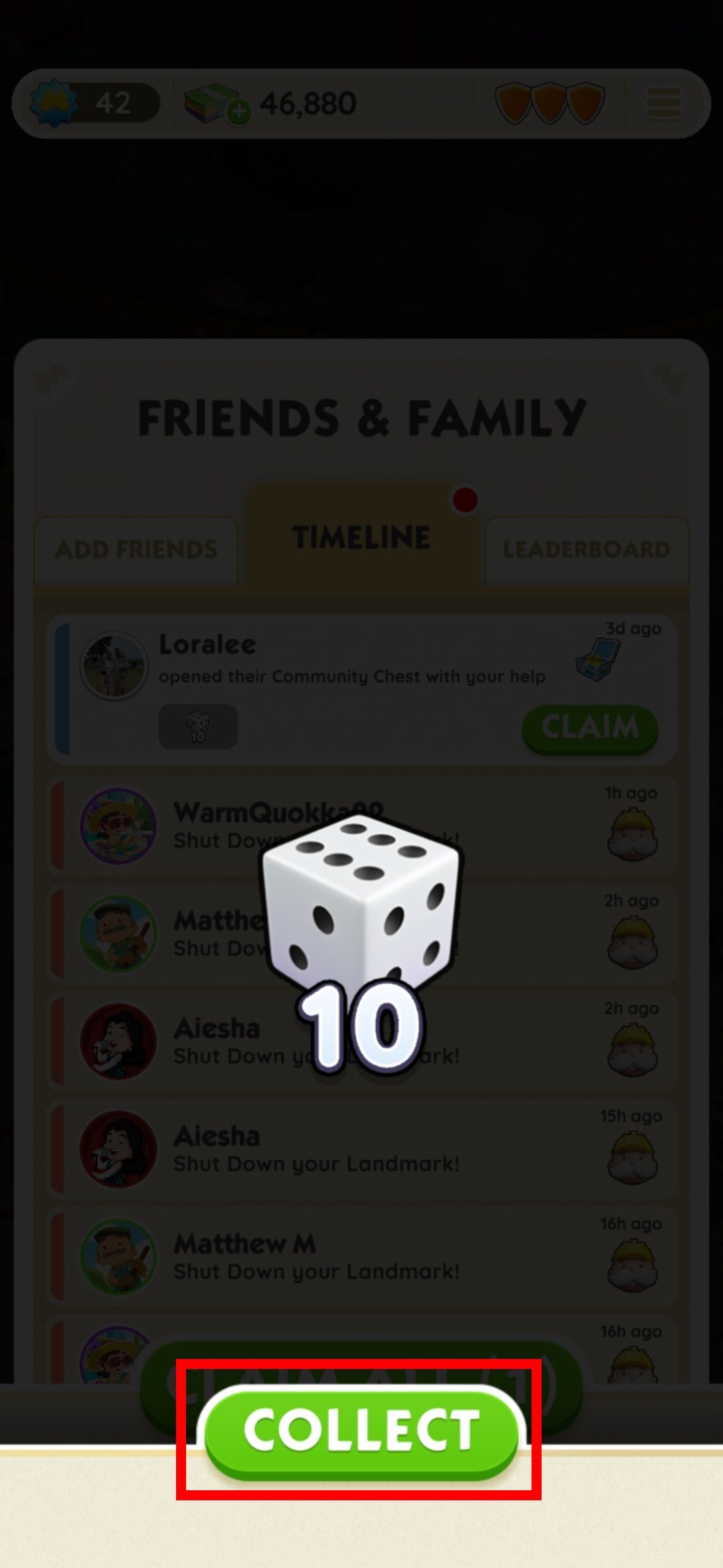 Monopoly Go: How to get free dice rolls