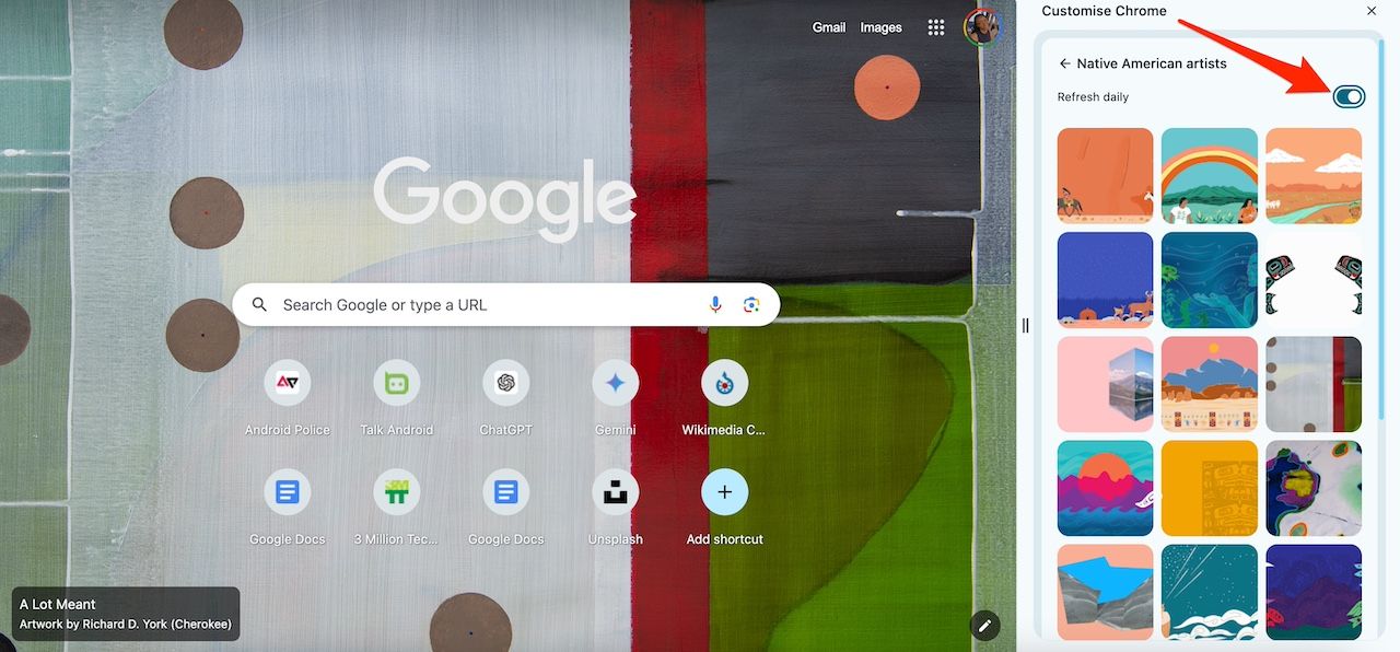 Google Chrome: How to change your browser's background