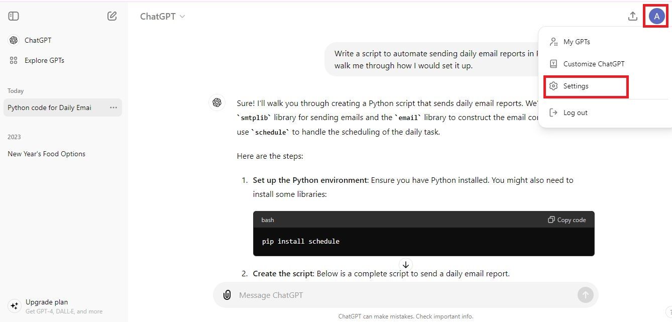 ChatGPT: How to save your conversations