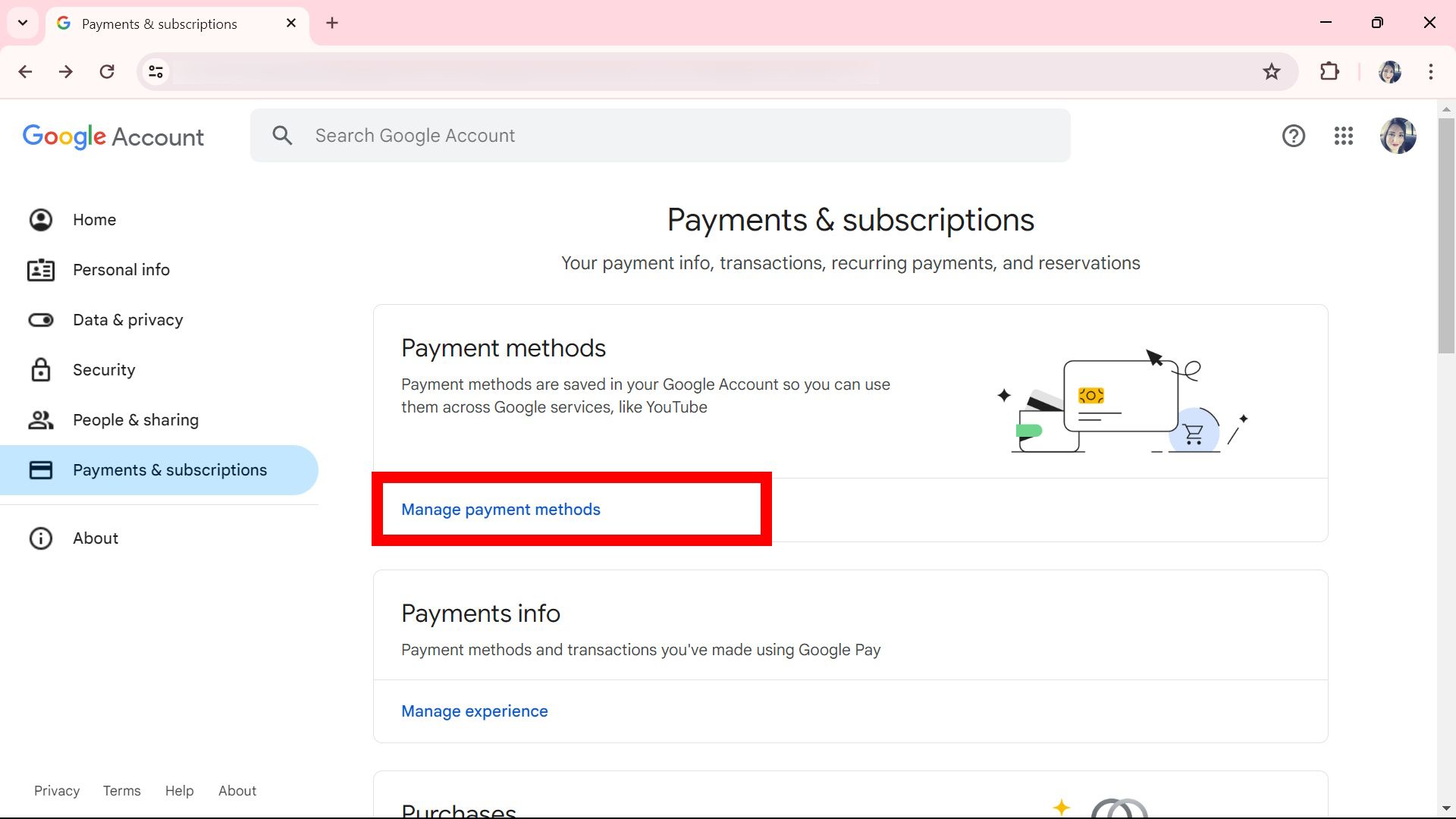 Google Chrome: How to manage your payment methods