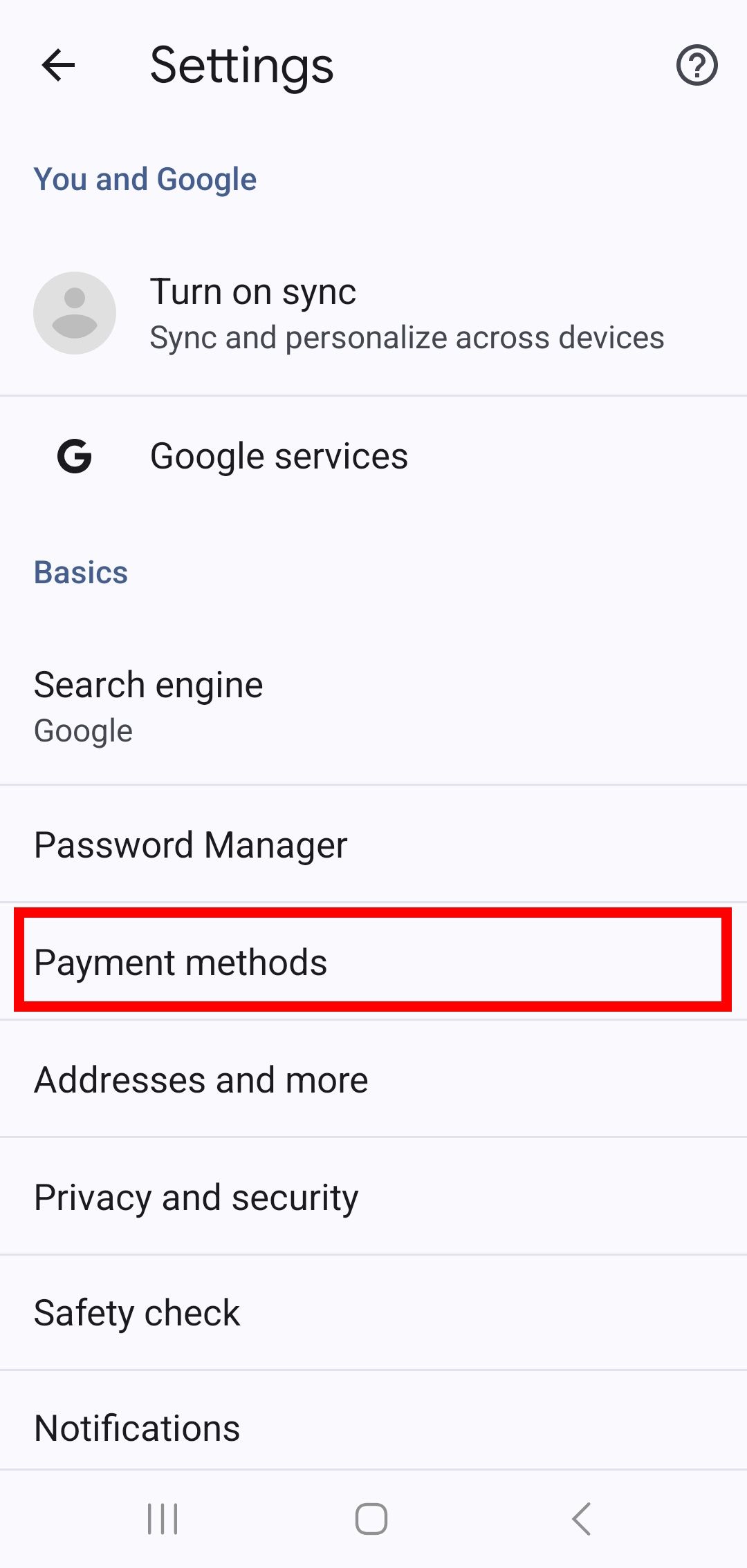 Google Chrome: How to manage your payment methods