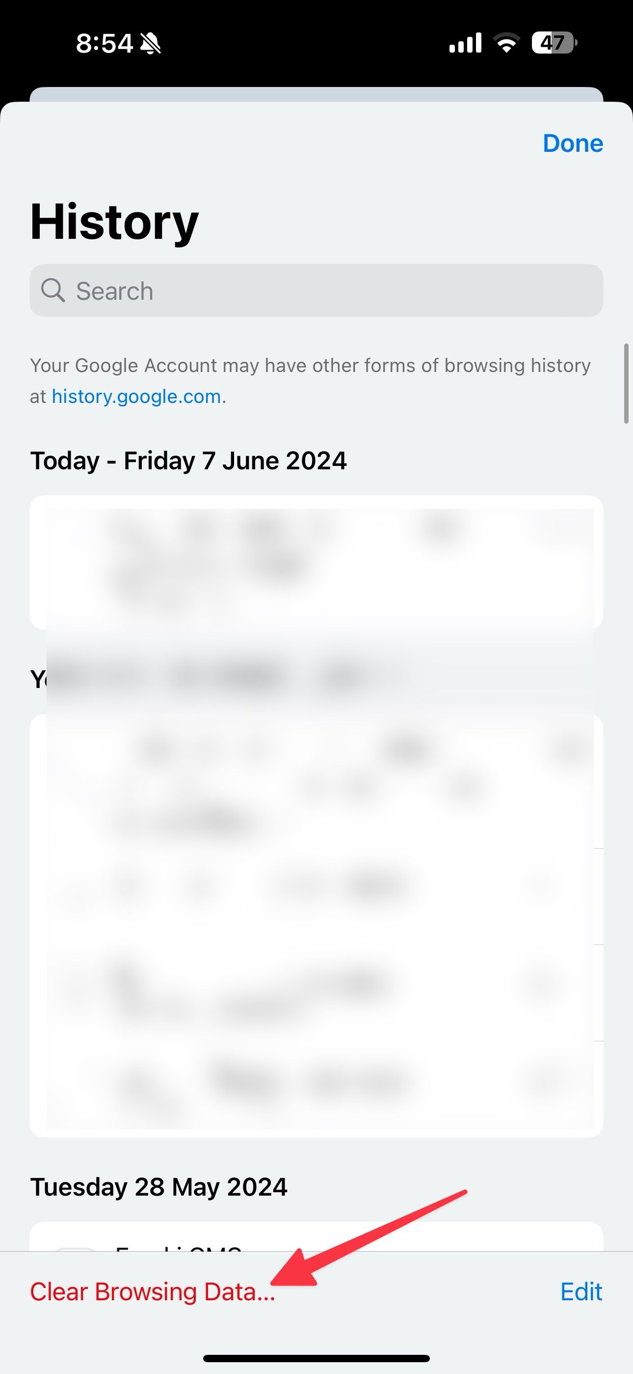 How to quickly delete your Google search history