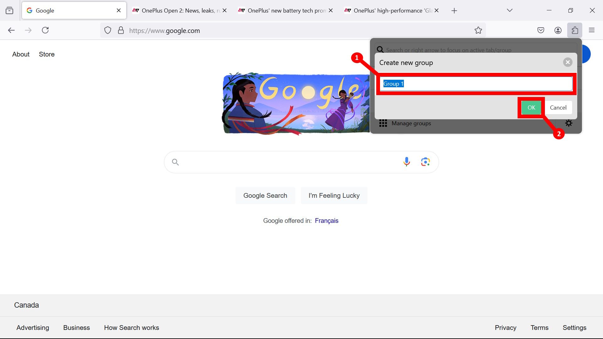 Mozilla Firefox: How to use and add group tabs in the web browser