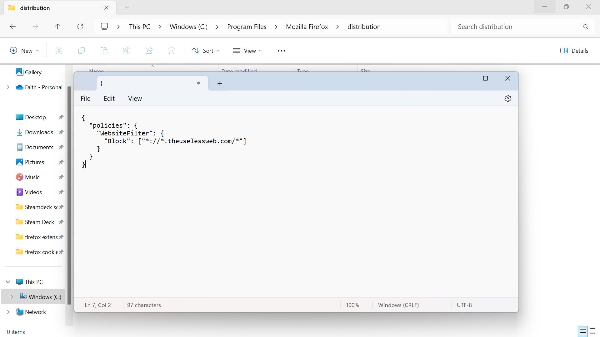 Mozilla Firefox: How to block a specific website