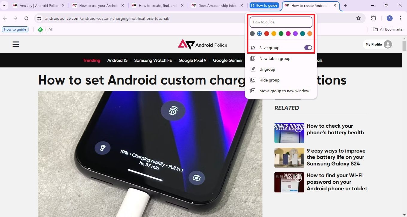 Google Chrome: How to create tab groups