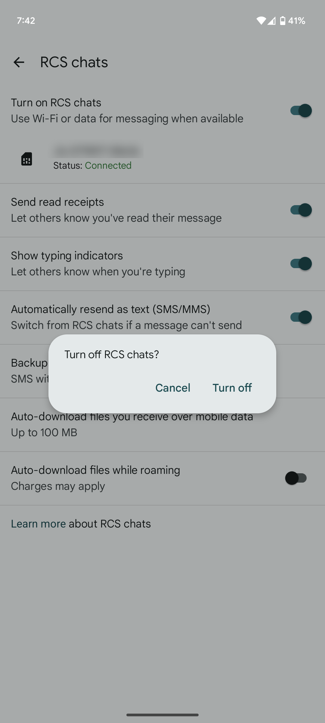Google Messages may soon show a warning before you switch off RCS