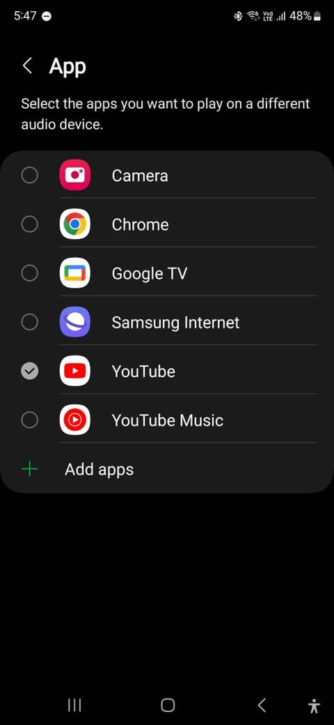 Samsung Galaxy: How to use Separate app sound function