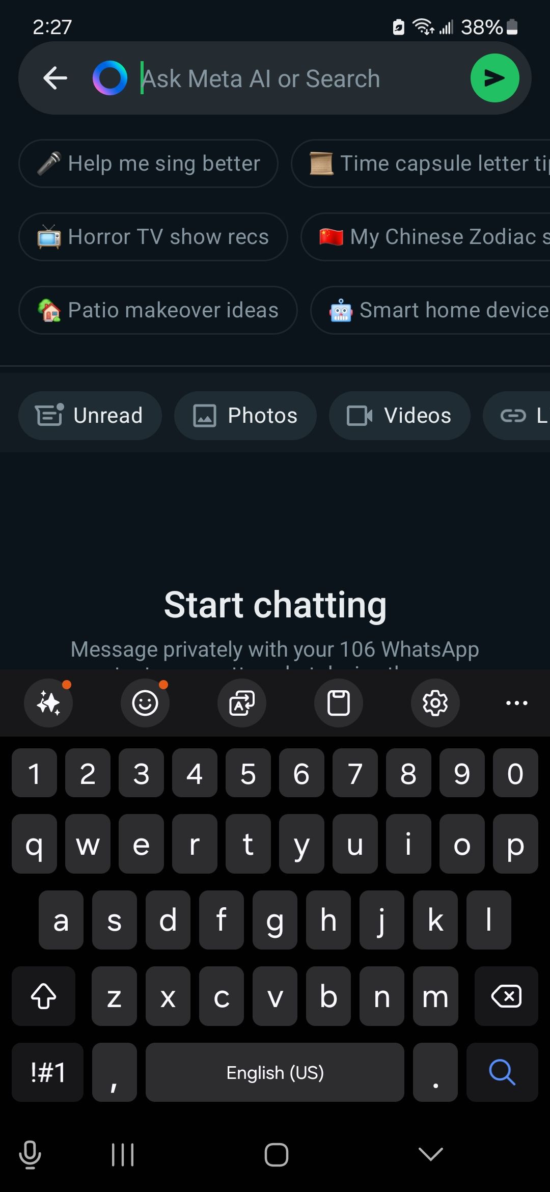WhatsApp's new search bar looks more like an advertisement than a tool
