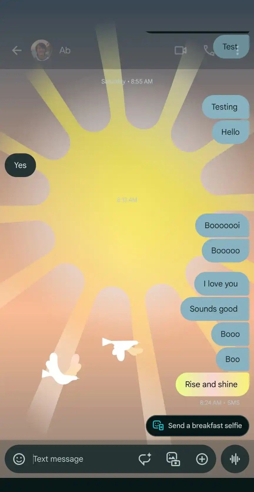 Google Messages revives full screen effects