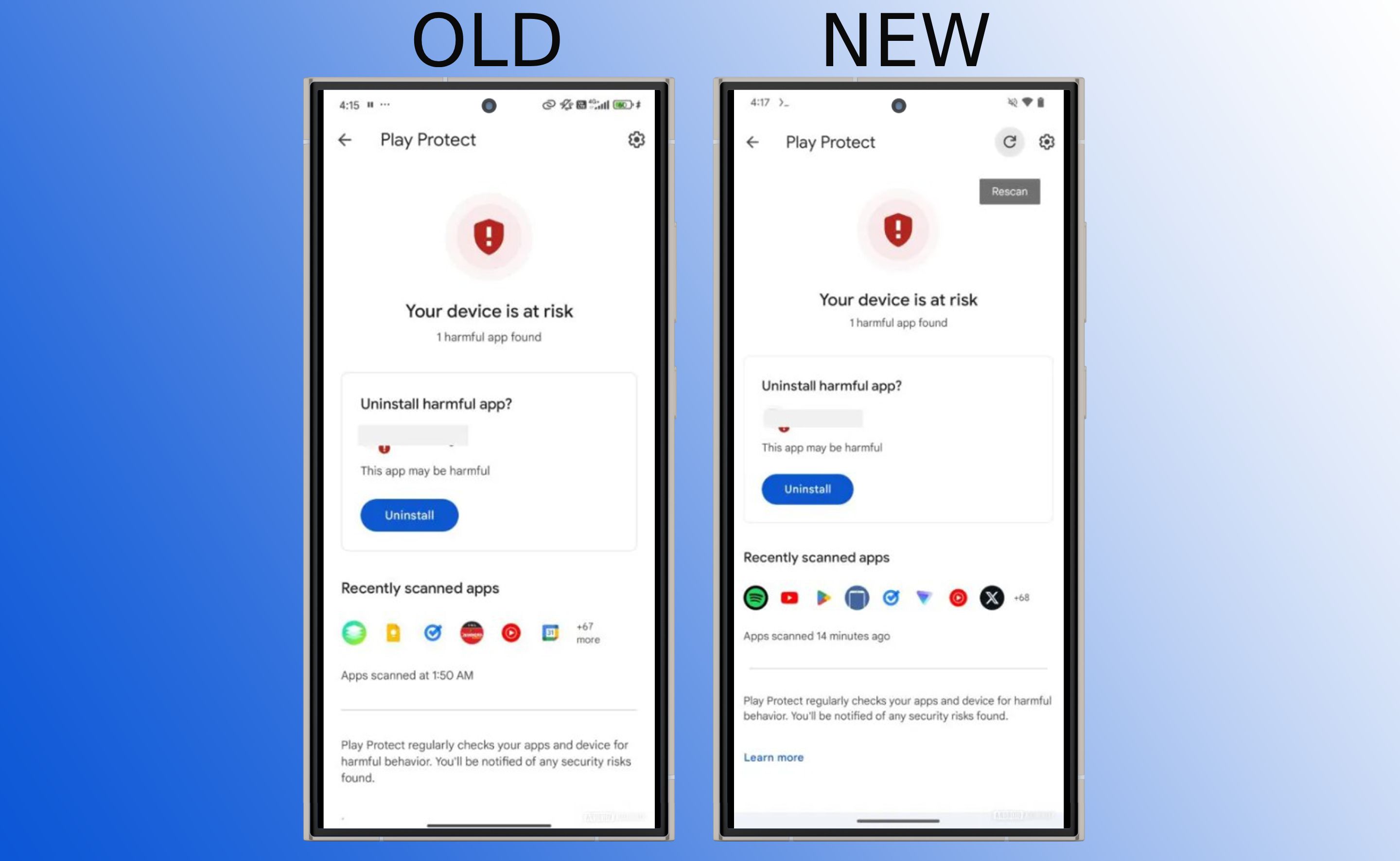 The Google Play Store's malware scanner could add this useful new button
