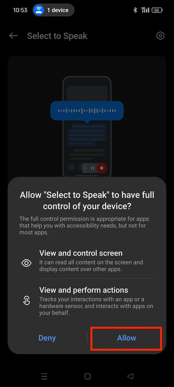 How to use Google's text-to-speech accessibility feature on Android
