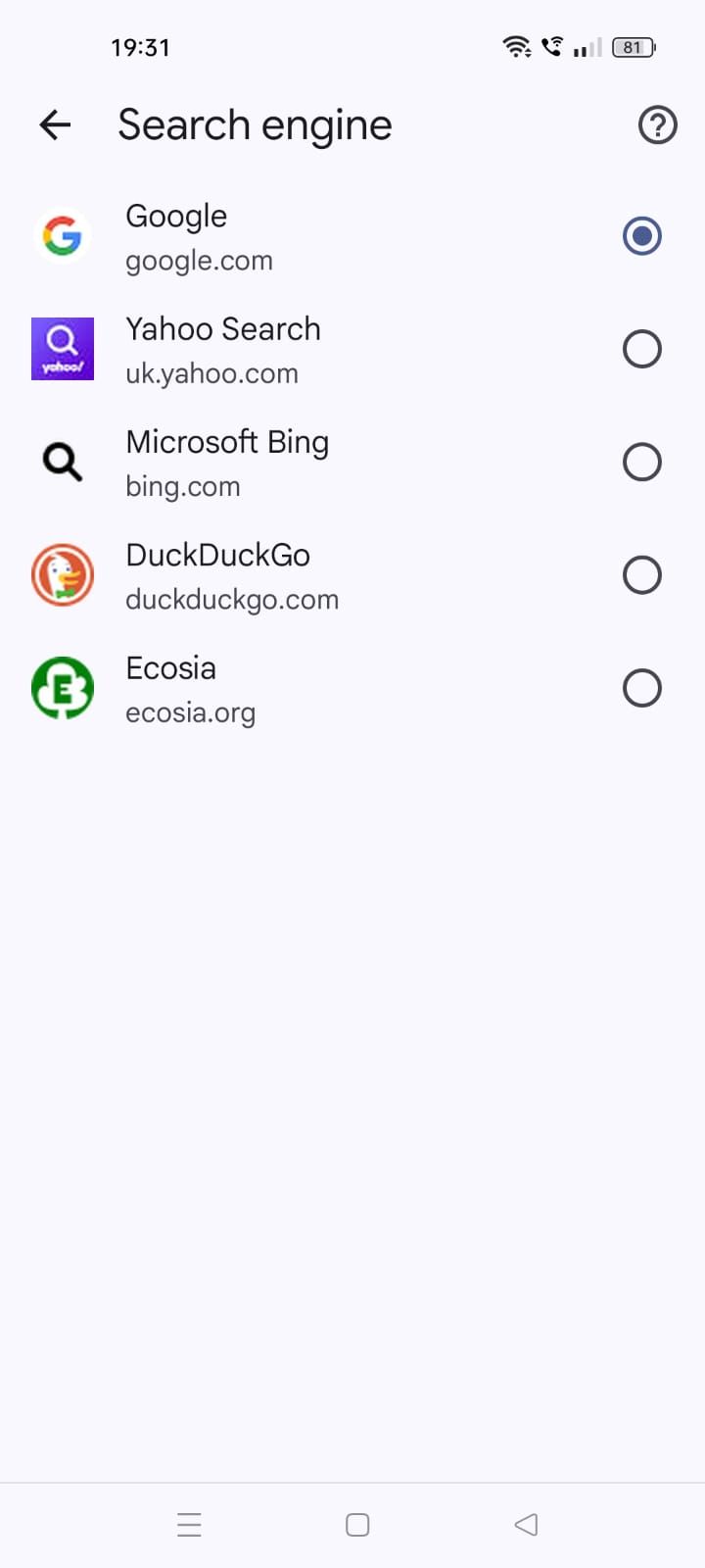 How to stop Google Chrome redirecting to Microsoft Bing