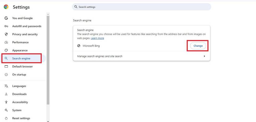 How to stop Google Chrome redirecting to Microsoft Bing