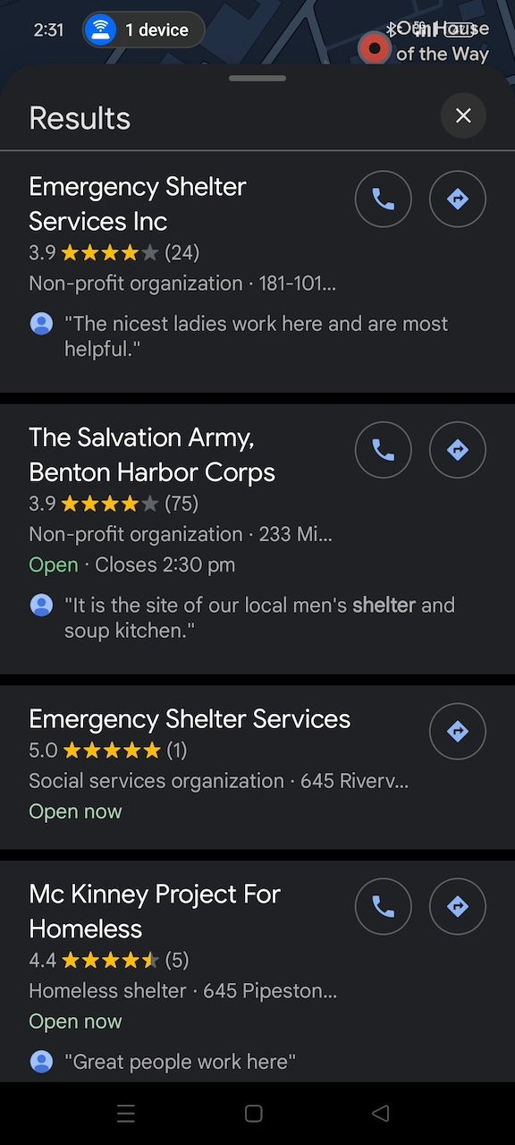 How to use Google Maps to find emergency shelters in a natural disaster