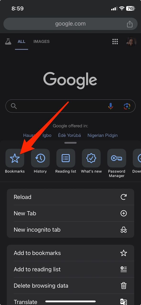 Google Chrome: How to delete all of your bookmarks