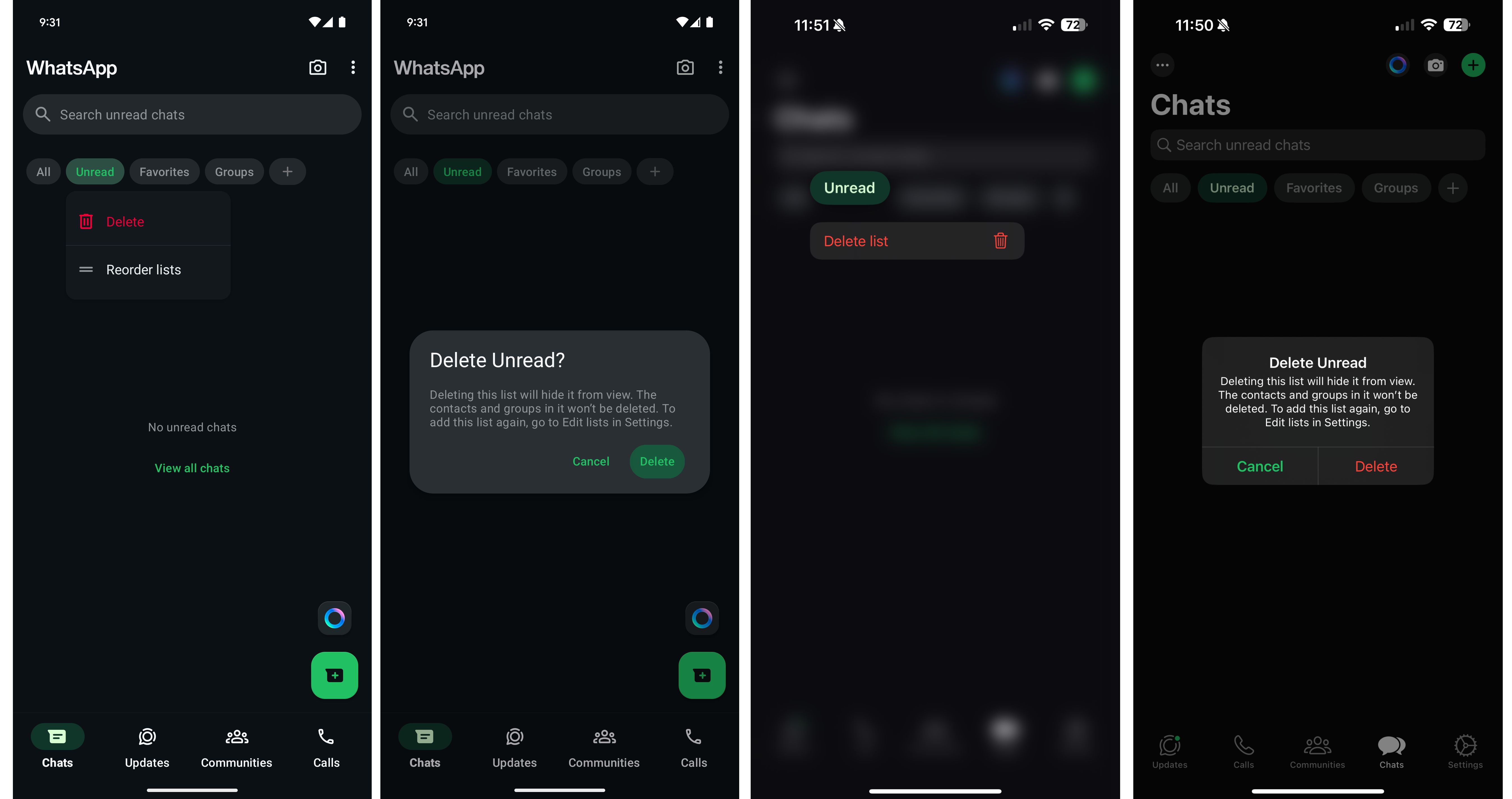 Don't use WhatsApp's preset chat filters? You can ditch 'em now