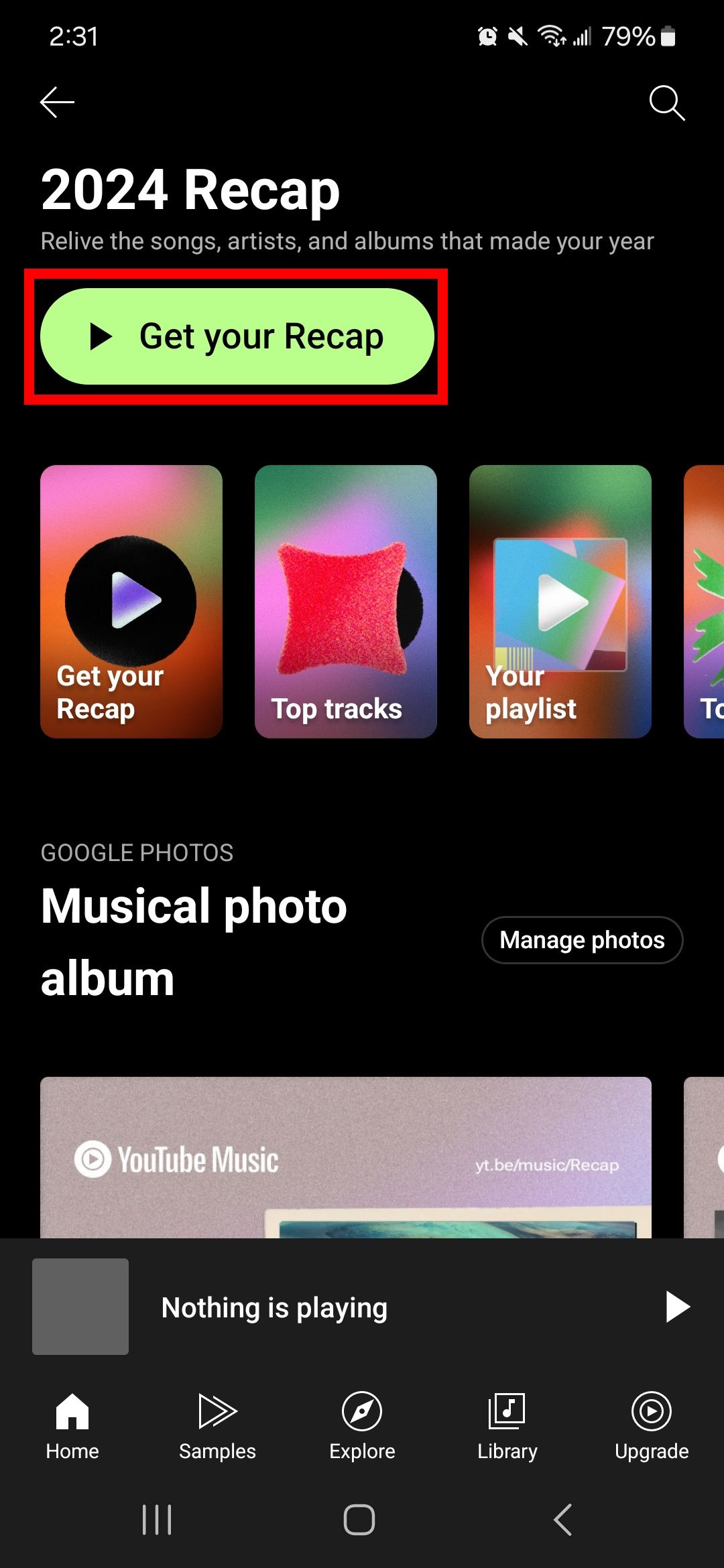 How to find your 2024 YouTube Music recap