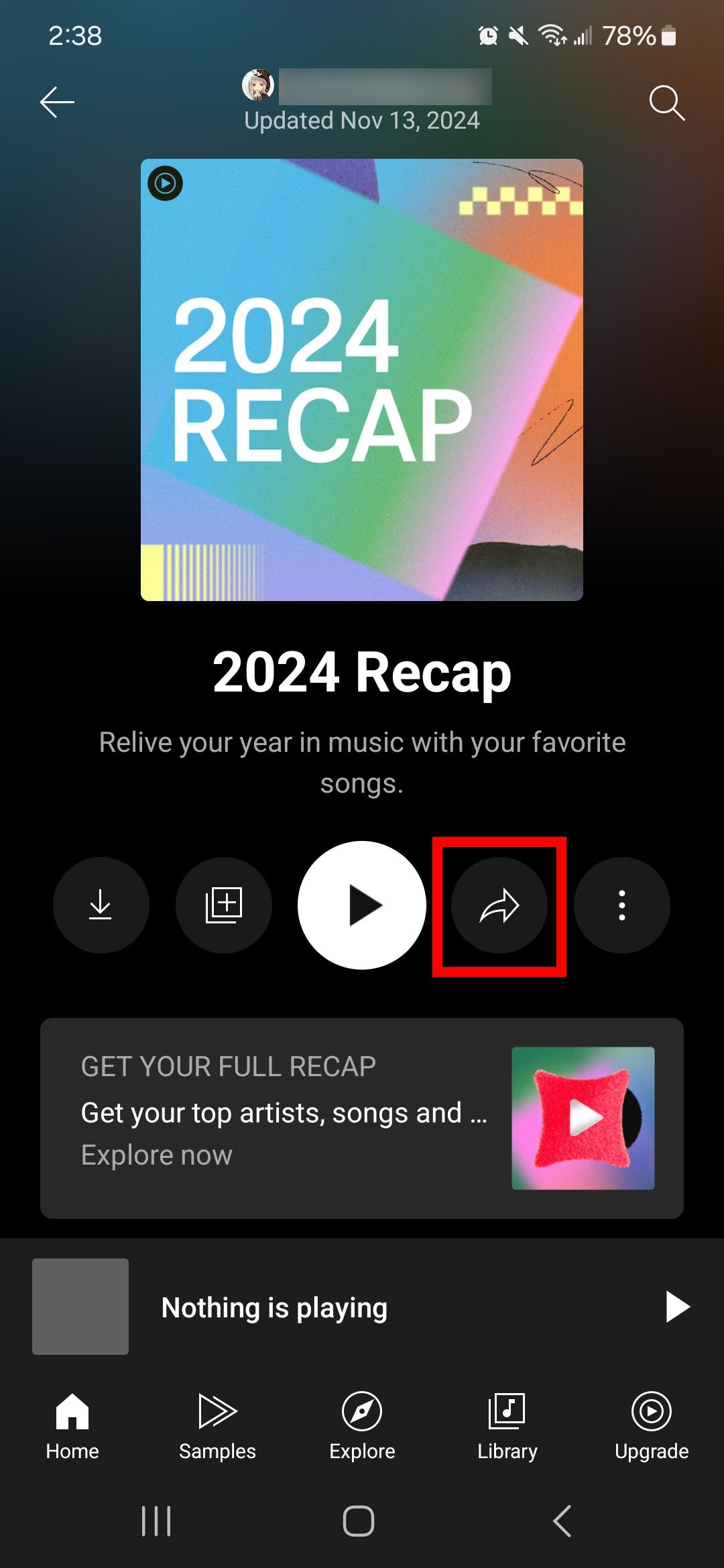 How to find your 2024 YouTube Music recap