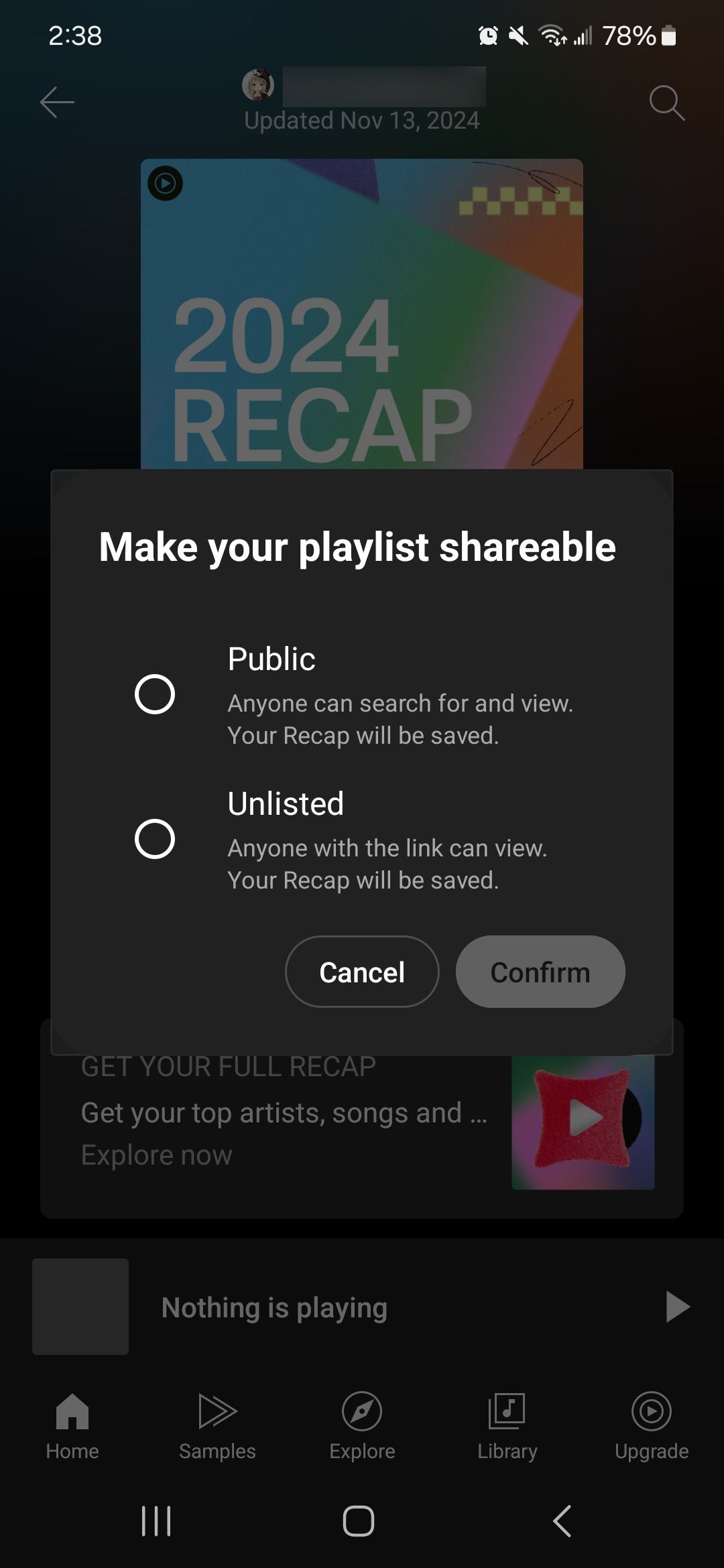 How to find your 2024 YouTube Music recap