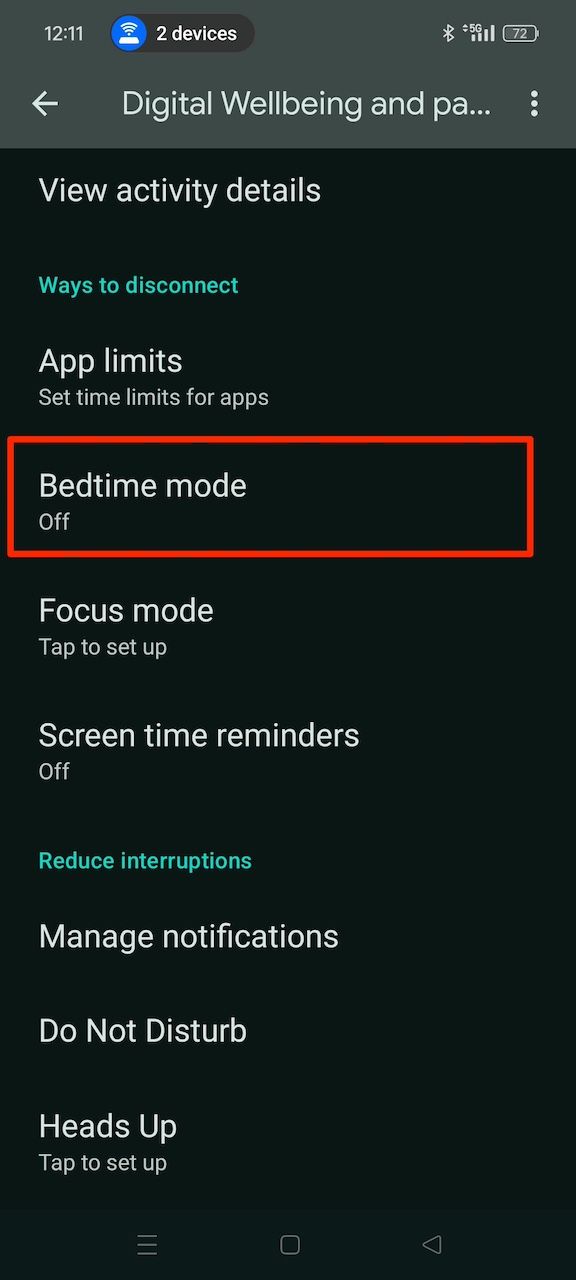How to turn blue light filter on or off on Android