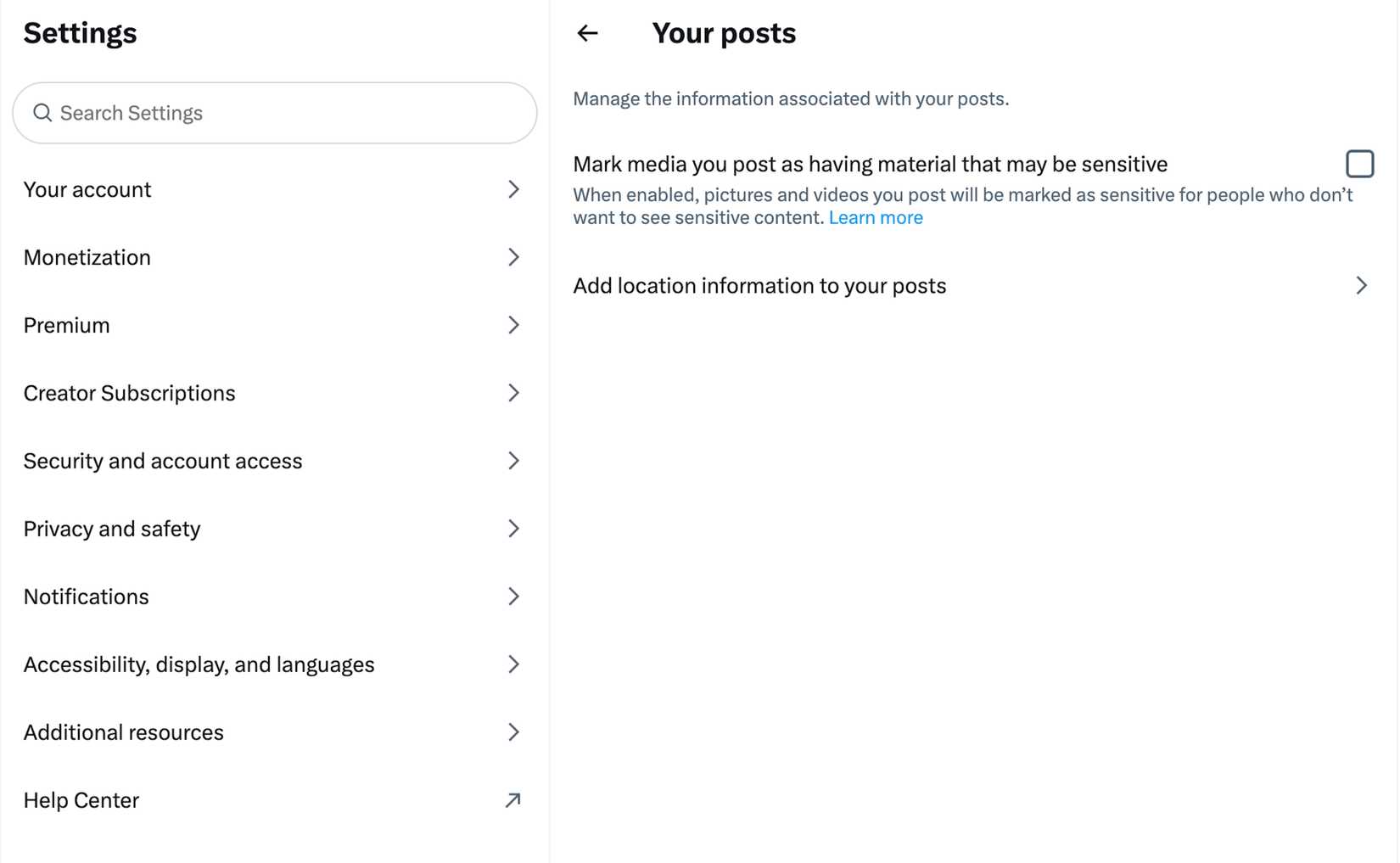 How to disable sensitive content blurring on X