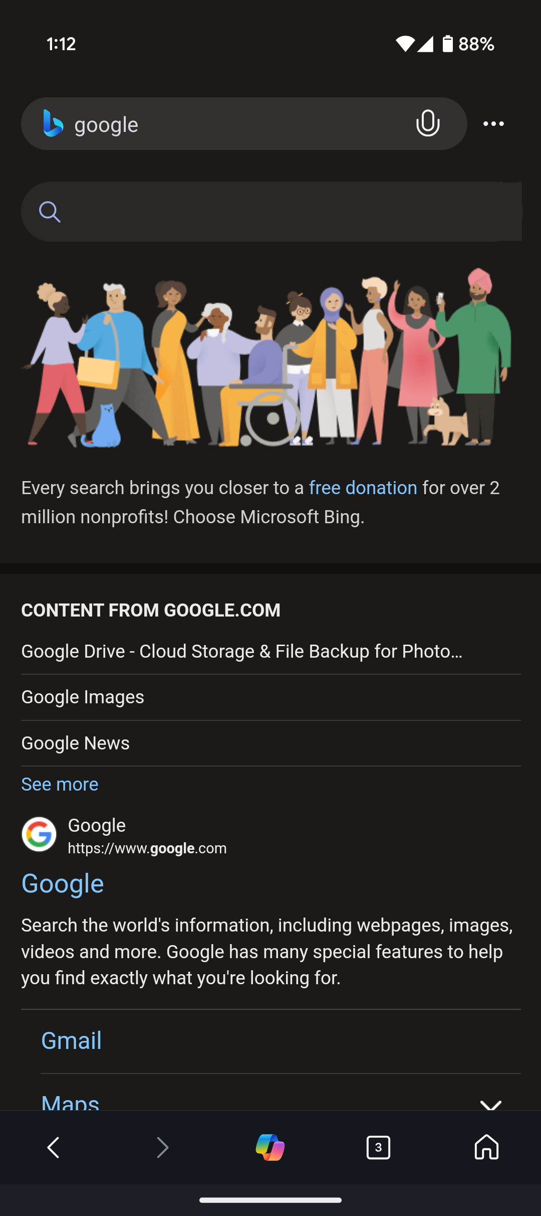 Bing is doing its best Google Search impression anytime you look up the ...