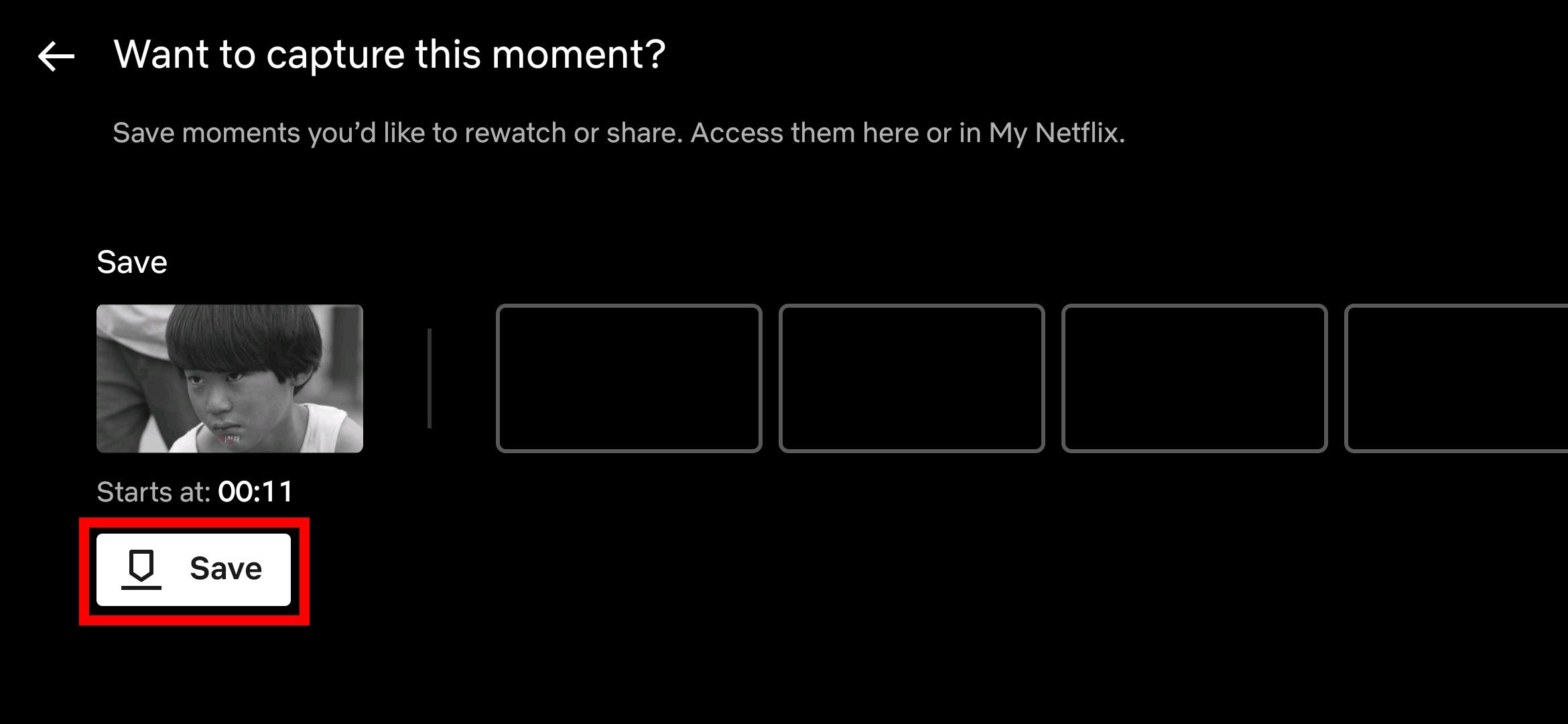 Netflix Moments: How to share and bookmark videos
