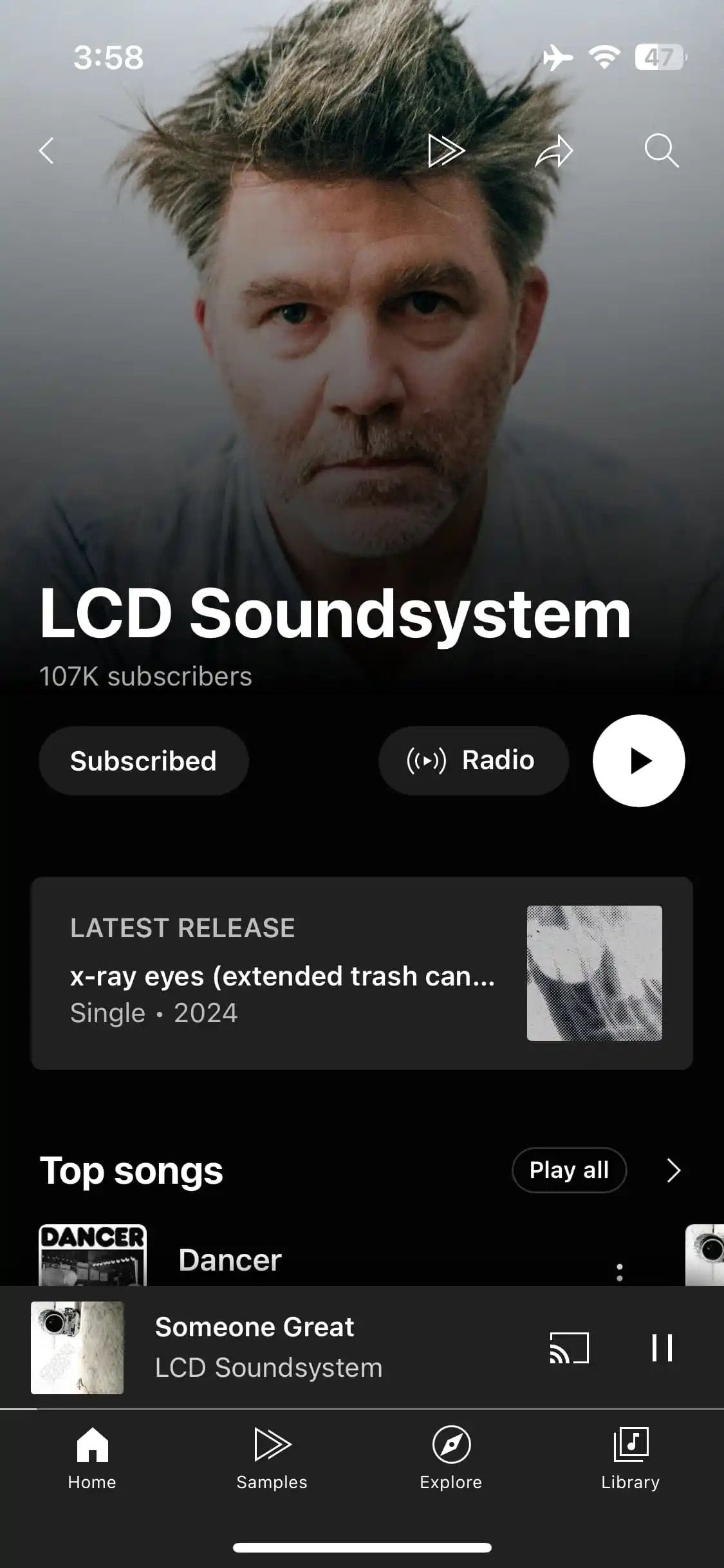 YouTube Music now lets you quickly preview songs on artist pages