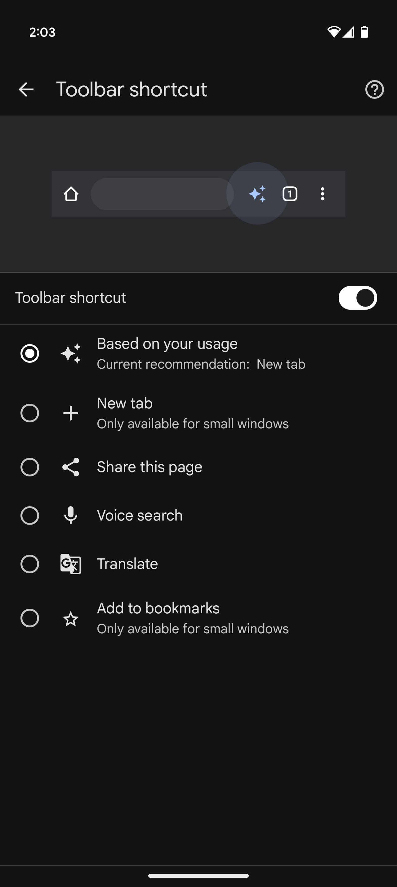 Chrome for Android update brings a menu with an eye toward customization
