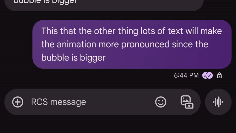 Google Messages' new chat bubble animation bounces onto the stable channel
