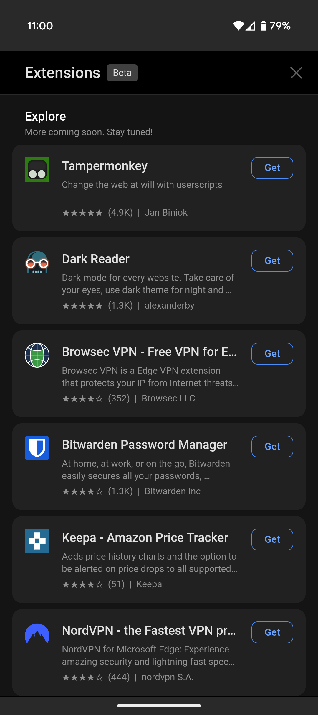 Microsoft Edge for Android now offers an extension store with 22 ...