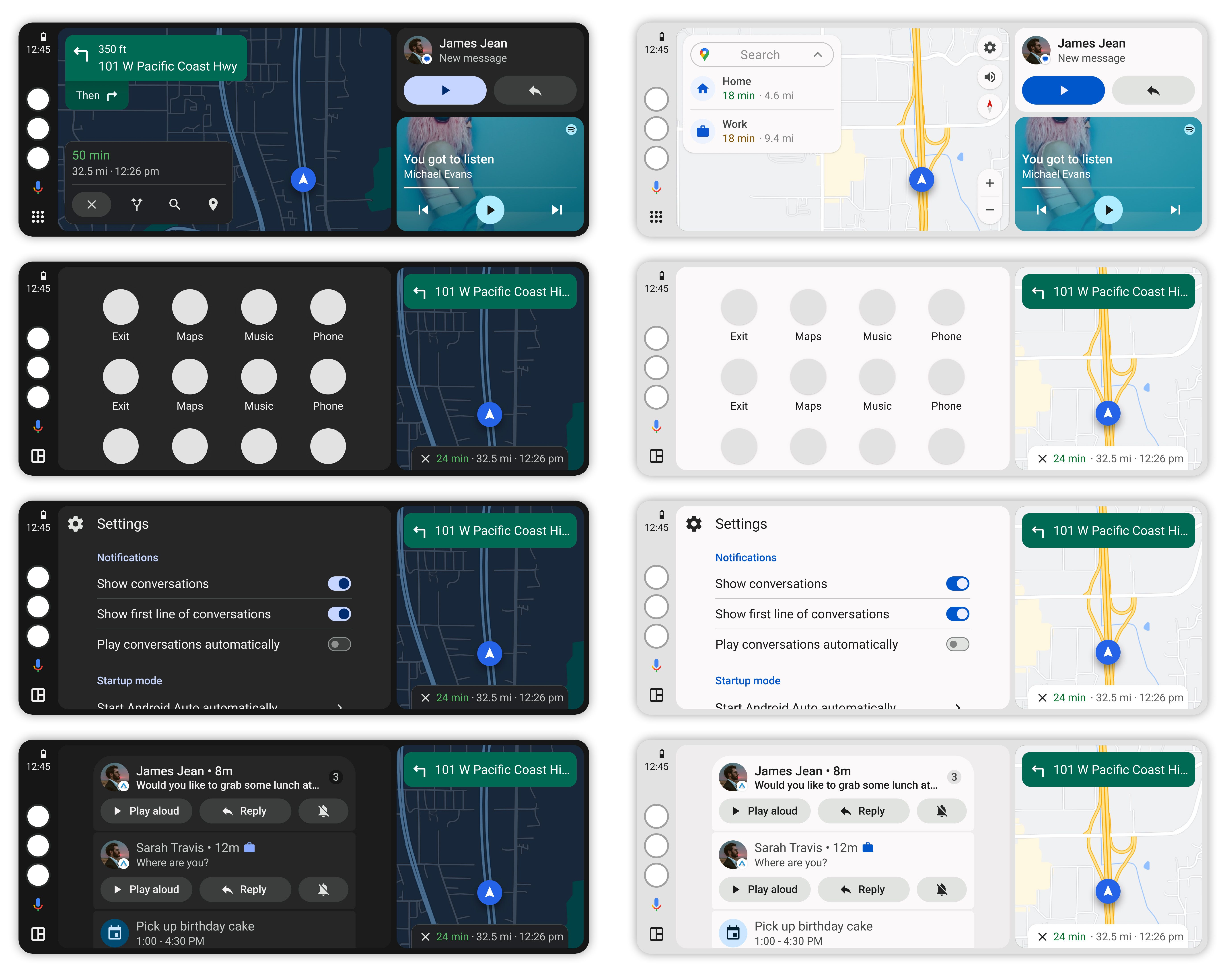Android Auto's upcoming light mode shown off in Google design demo - Blog - Creative Collaboration