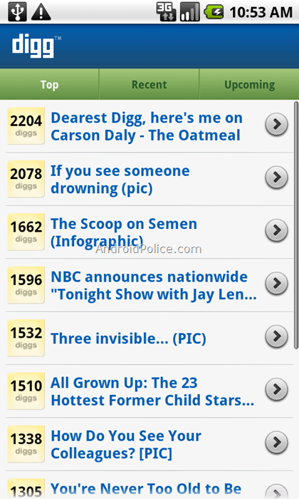 Digg Diggs Android!
