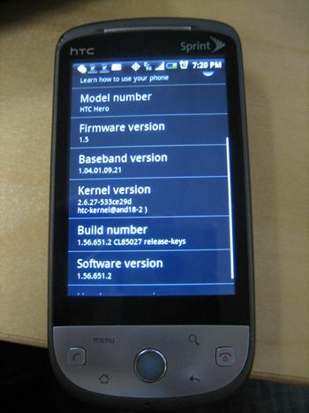 Sprint And HTC Release The First HTC Hero Firmware Update 1.56: Fixes ...