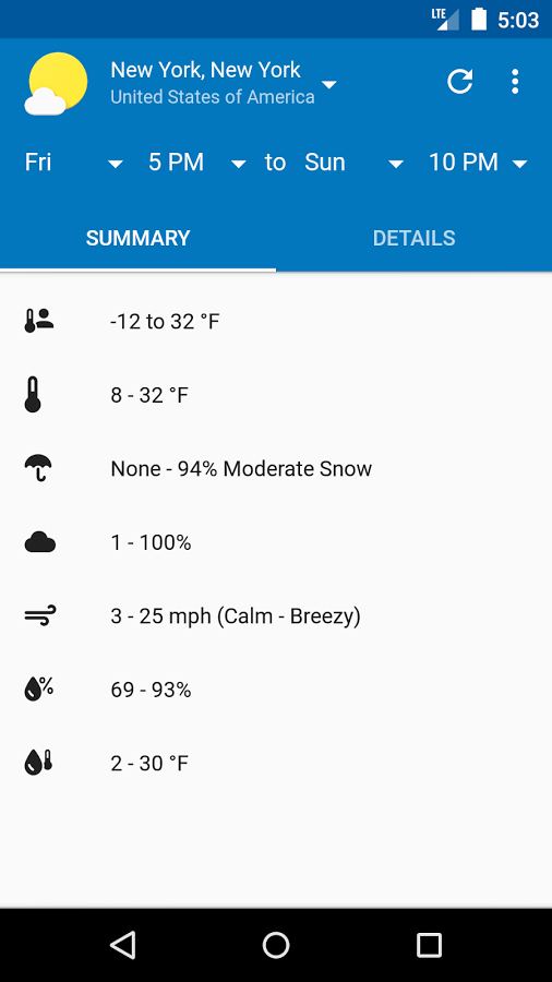 10 Cool Android Weather Apps With Hot Material Design, Clear Simplicity ...