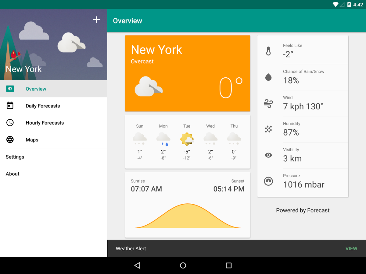 10 Cool Android Weather Apps With Hot Material Design, Clear Simplicity ...
