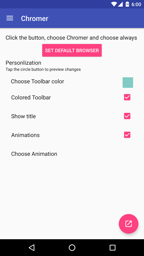 Chromer Opens All Of Your Links In A Chrome Custom Tab 