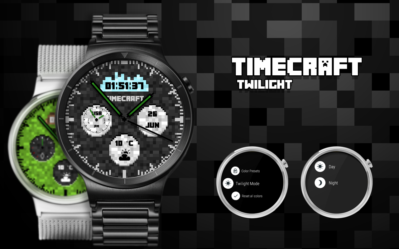 Timecraft is a cool Minecraft-inspired Android Wear watch face by Tha ...