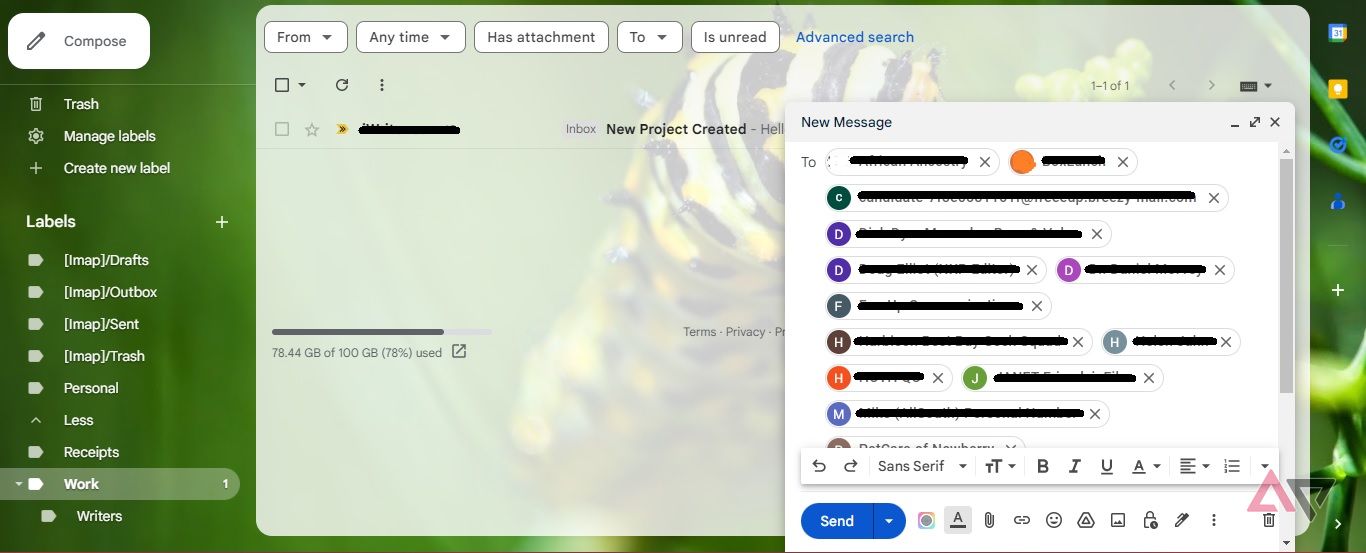 How to create and send a group email in Gmail
