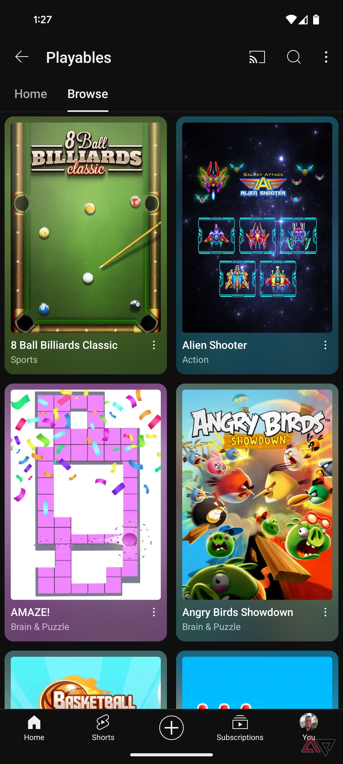 YouTube's streaming games are widely available on mobile and desktop