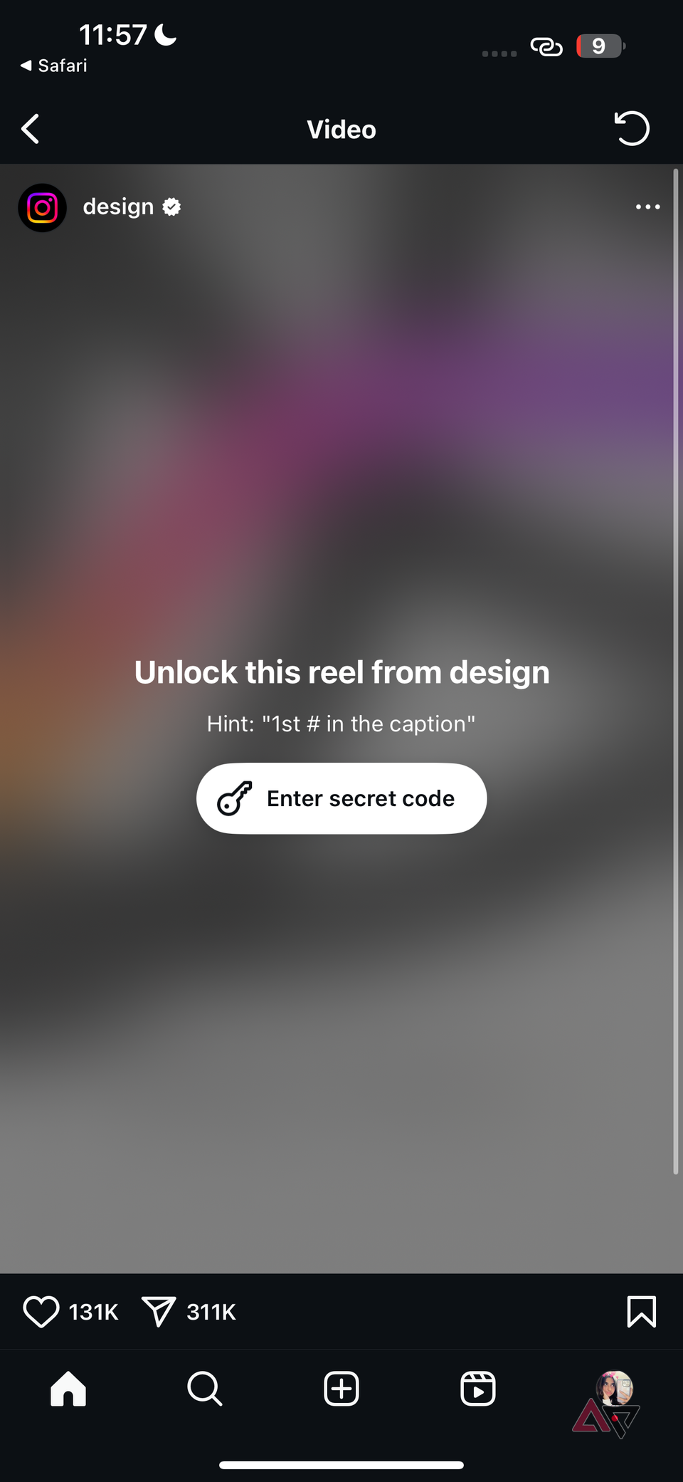 Instagram's locked Reels require a secret code to view